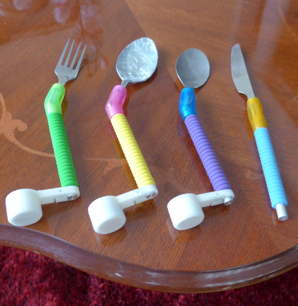 Adapted thin and light cutlery. - REMAP - Custom made equipment for ...